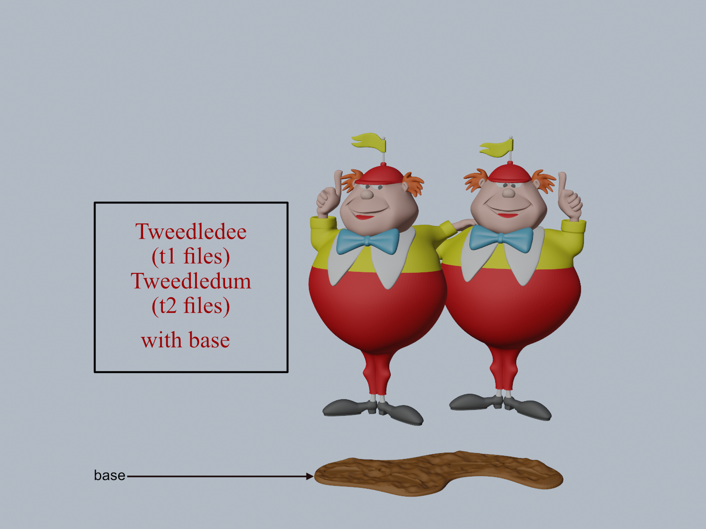 Tweedledee and Tweedledum by reddadsteve | Download free STL model ...