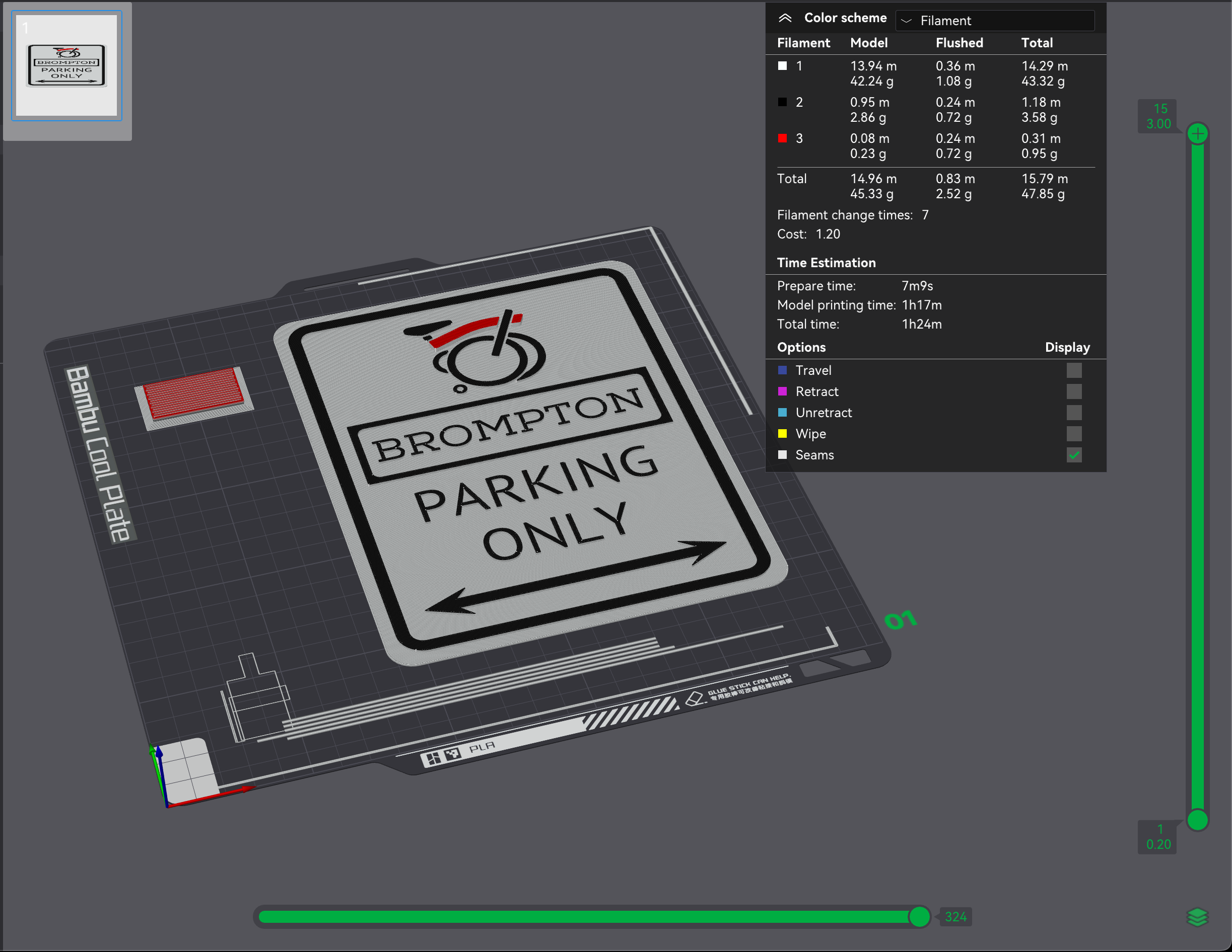Brompton Parking Only Sign - Customisable Frame Colour by BenBigBeard ...