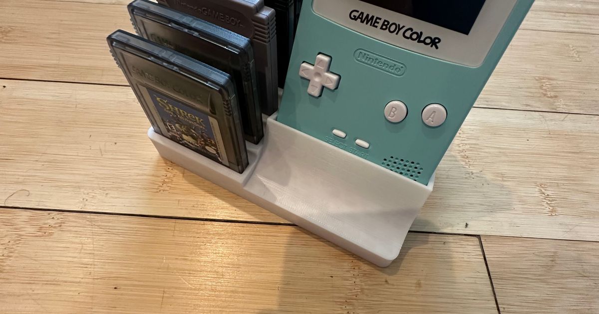 Game Boy Color Stand with 7 game holder slots par Rex | Téléchargez ...