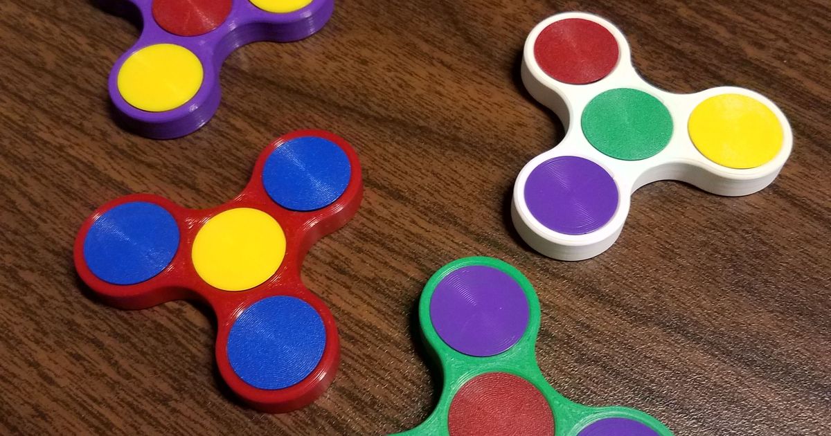 Fidget spinner remix to allow multiple colors by Benson3d | Download ...