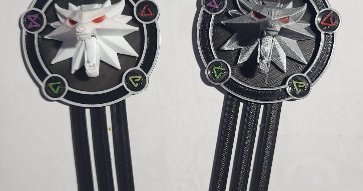 Witcher bookmark por Khelian | Descargar modelo STL gratuito ...