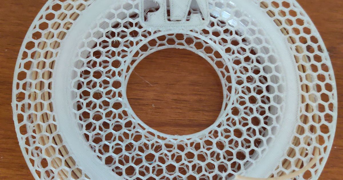 Labelled filament sample spool by koz | Download free STL model ...