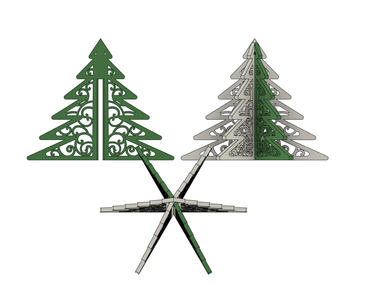 Three part christmas tree by Aksup | Download free STL model ...