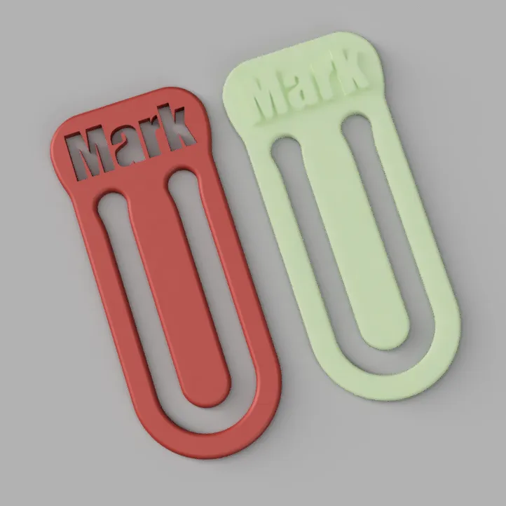 Mark the Bookmark extruded and engraved by MirkoFerronato | Download ...