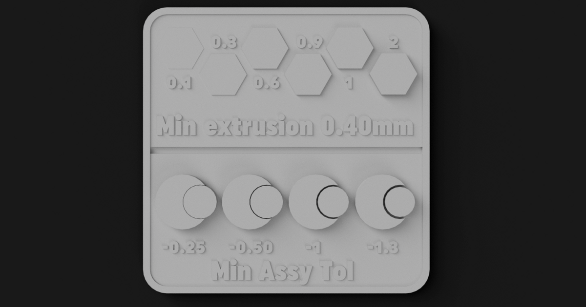 Extrusion and Assembly Tolerance Test by iobotic | Download free STL ...