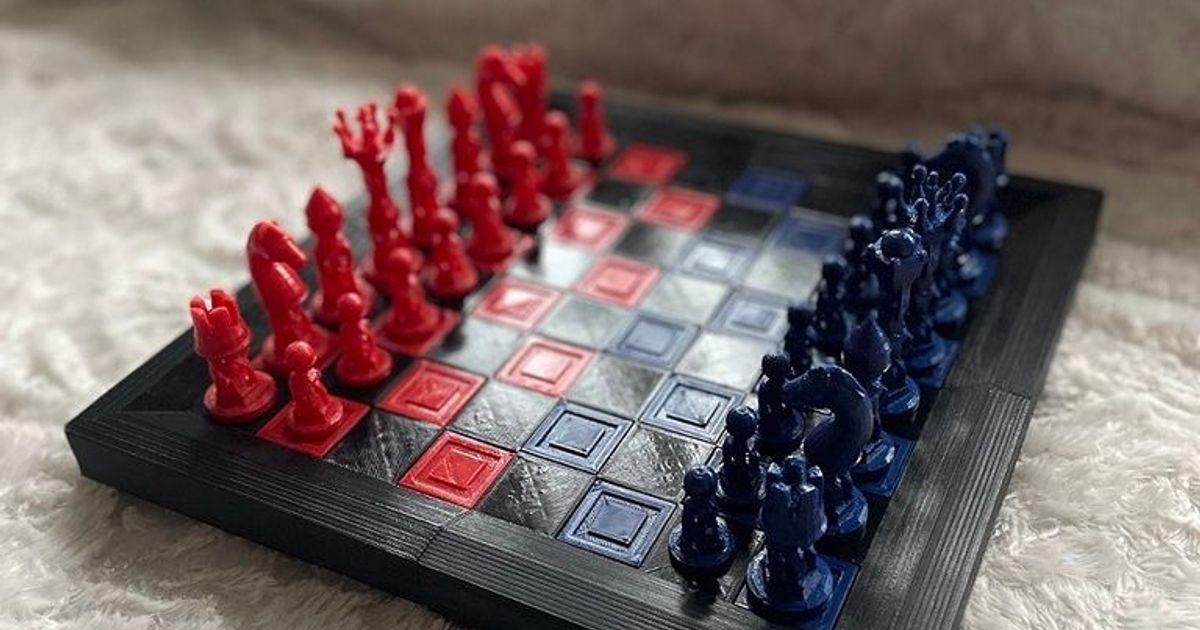 Spiral chess set (with board) by EndK7 | Download free STL model ...