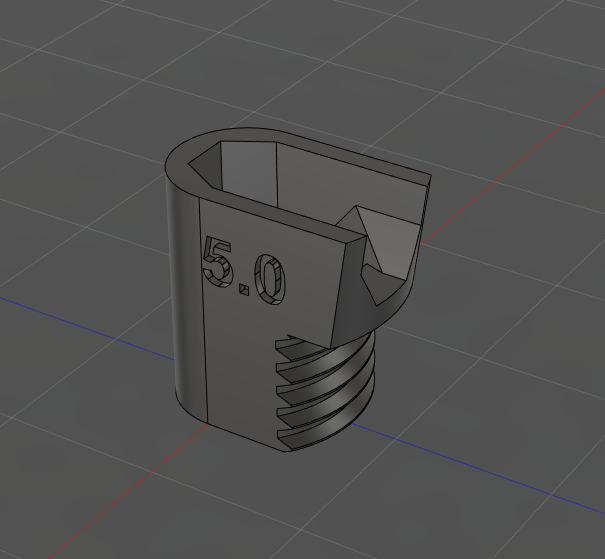 Allen Key Adapter - 5mm da smdollins | Scarica il modello STL gratuito ...