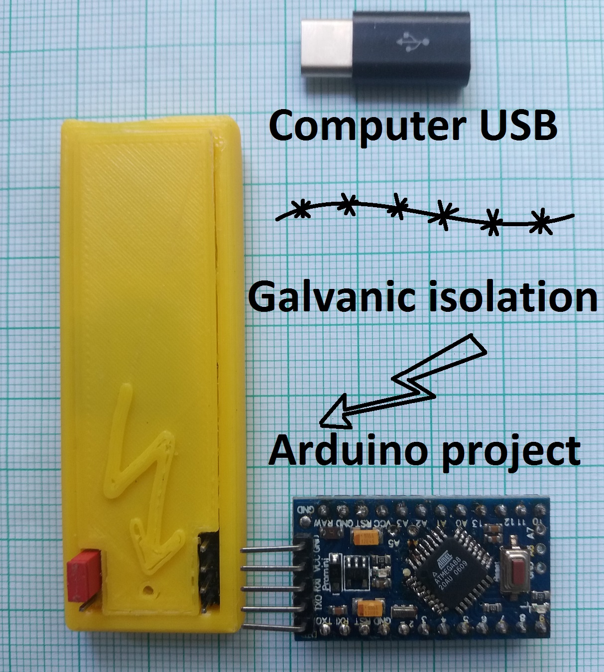 Arduino isolated programmer by Boda | Download free STL model ...