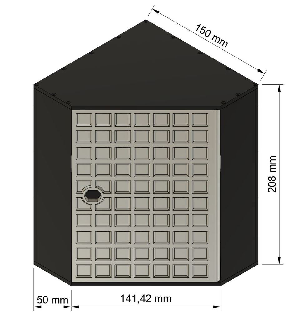 Small Corner Locker by Piddey | Download free STL model | Printables.com