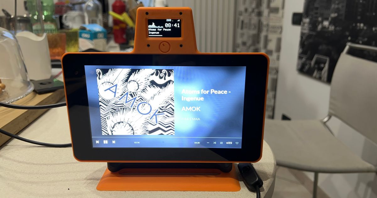 Raspberry Pi 7" TouchScreen & Rpi 4B Enclosure mount - HiFi player ...