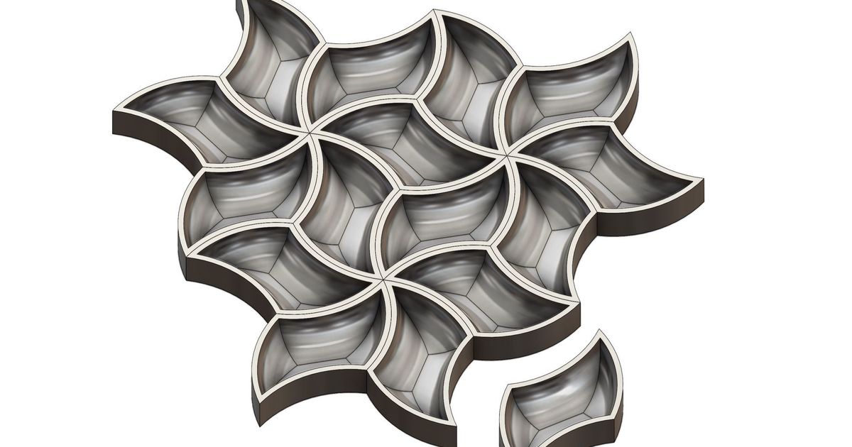 Tessellating Design Pattern by Referentiel | Download free STL model ...