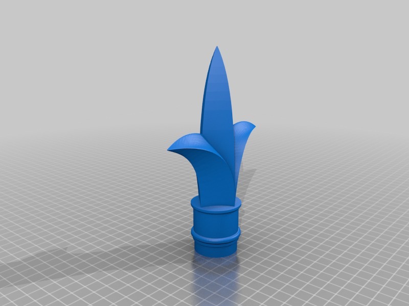 Finial Lily (for PVC Halloween Fence) by Dyne | Download free STL model ...