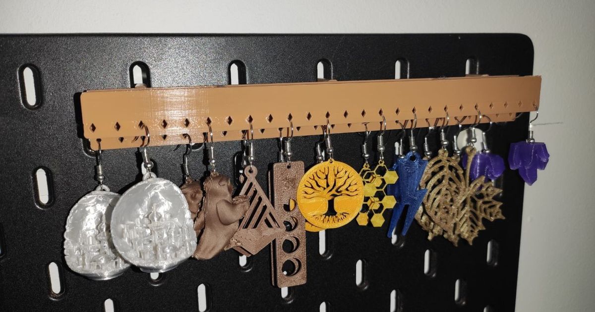 Skadis earring hanger by Array | Download free STL model | Printables.com