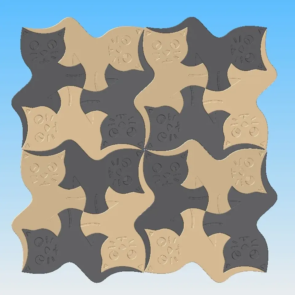 cat pattern joint by Fortyfede | Download free STL model | Printables.com