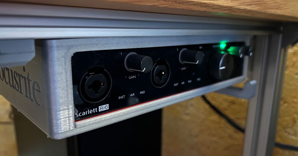 Focusrite Scarlett 8i6 Desk Mount by w00h | Download free STL model ...