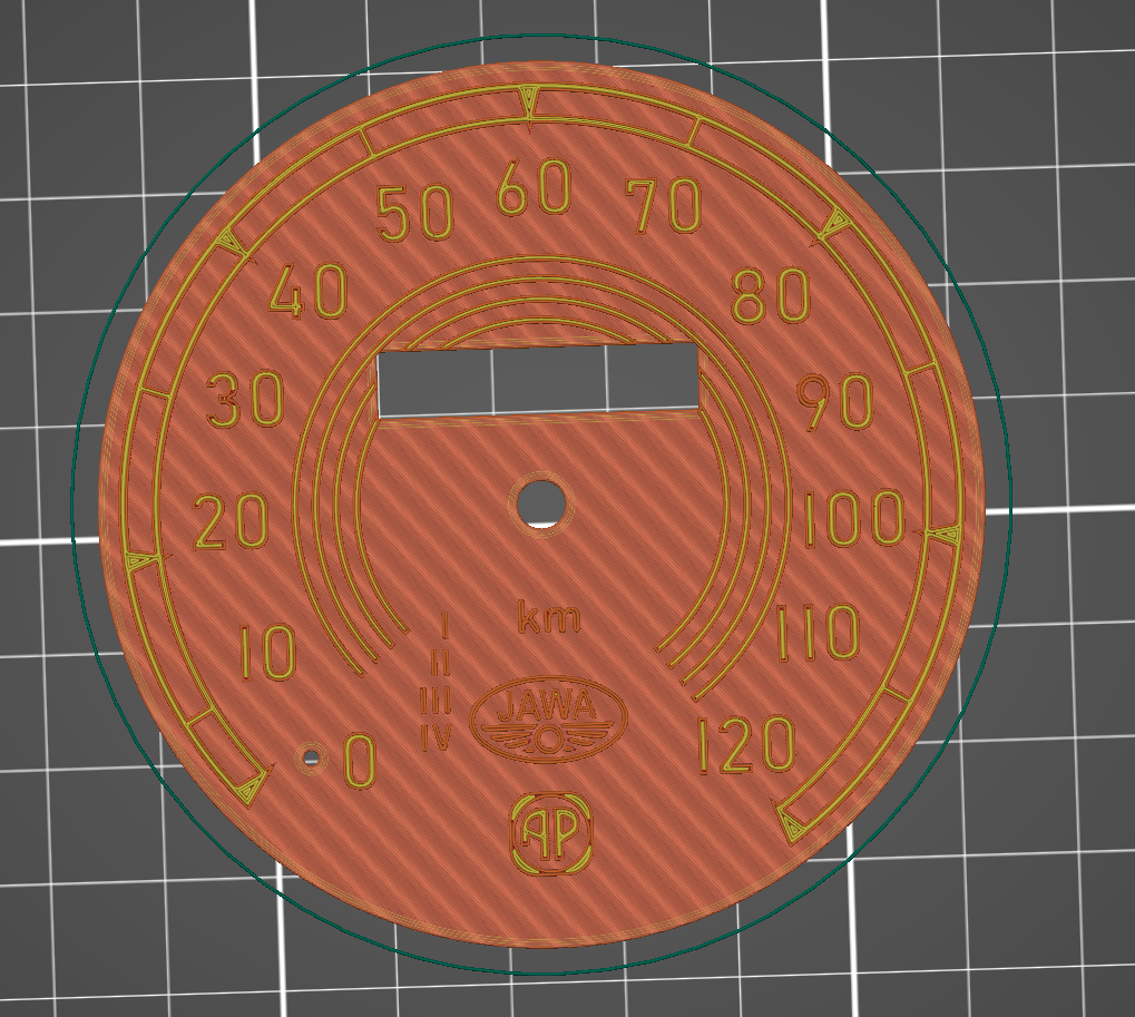 Speedometer for Jawa by haluzaak | Download free STL model | Printables.com