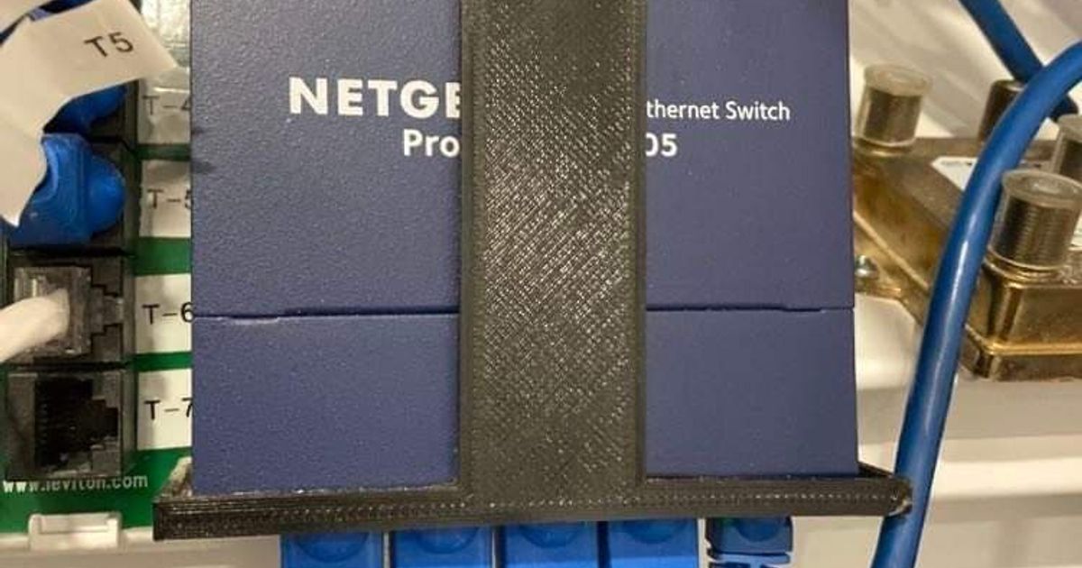Netgear FS105 Holder by stevendpclark | Download free STL model ...