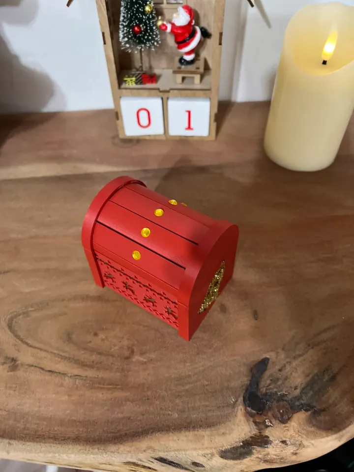 Santa Treasure Chest Puzzle Box by PrintMan | Download free STL model ...
