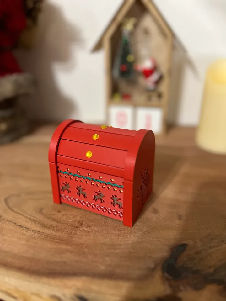 Santa Treasure Chest Puzzle Box by PrintMan | Download free STL model ...