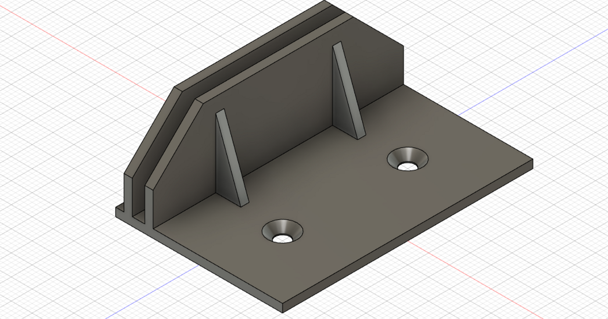 Plexiglass Bracket. Remixed by j.donham - MakerWorld