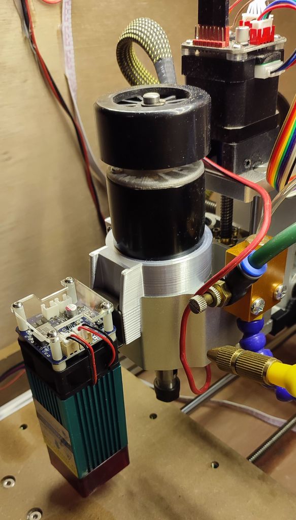 Laser bracket for CNC spindle (e.g. Comgrow 5W laser) by Marcel ...