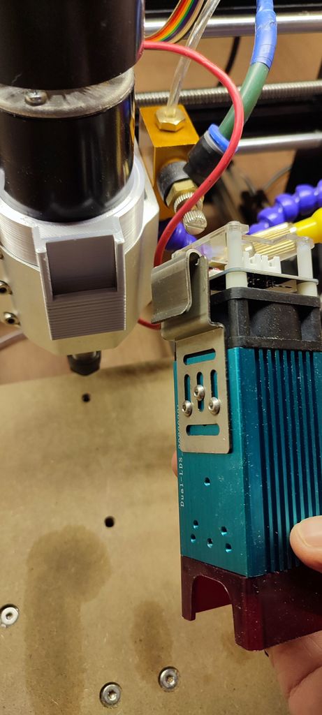 Laser bracket for CNC spindle (e.g. Comgrow 5W laser) by Marcel ...