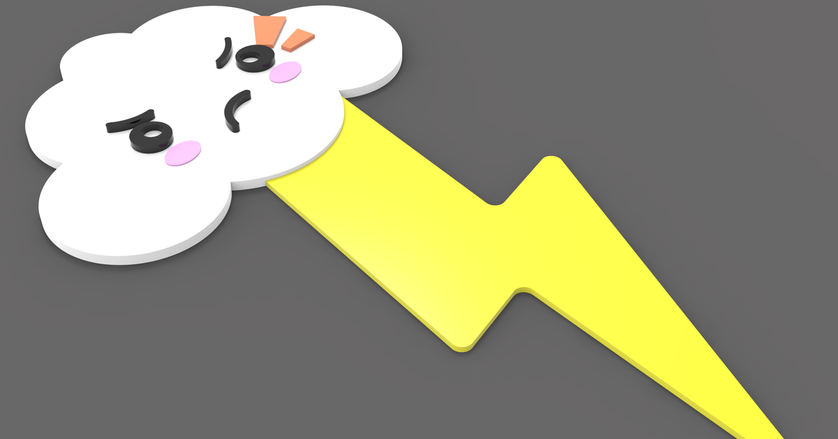 Bookmark Angry Cloud by TAICED - Construyendo Ideas | Download free STL ...