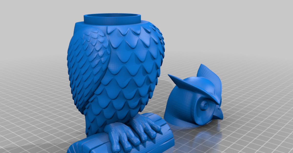Front facing owl container by Nathaniel Stenzel | Download free STL ...