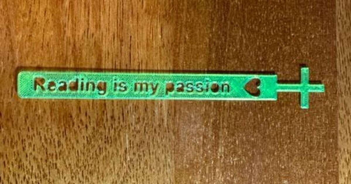 Bookmark by BigB3D | Download free STL model | Printables.com