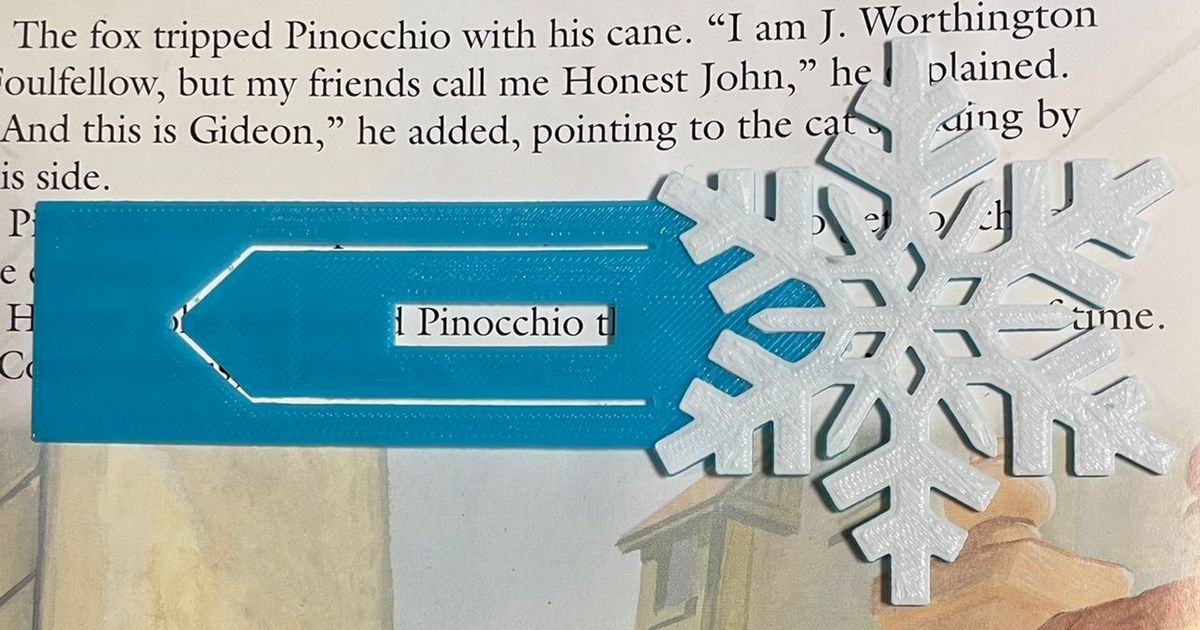 Bookmark with Snowflake by Got2b3d - Oxana | Download free STL model ...