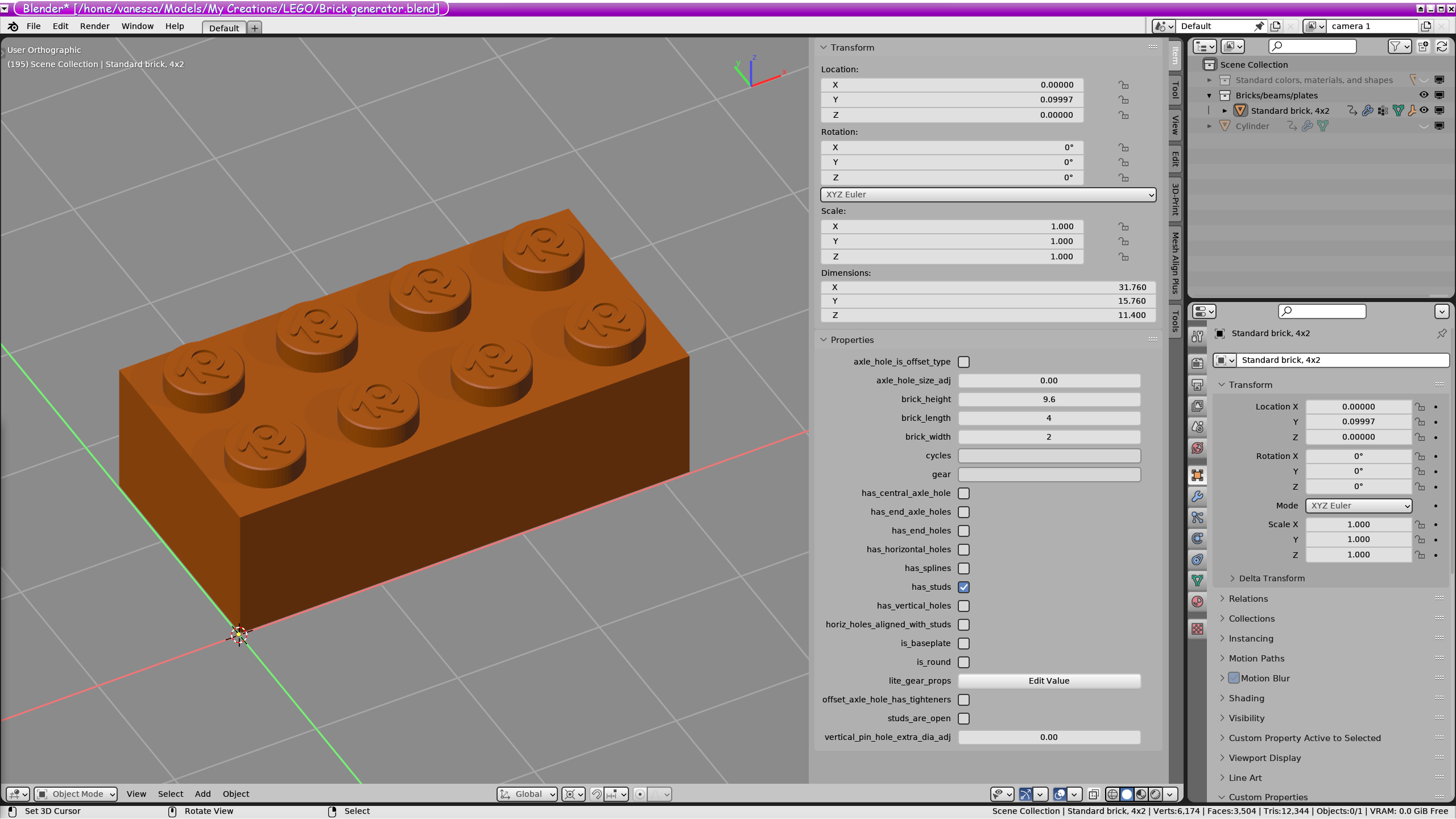 Perfect, parametric bricks and more! by VanessaE | Download free STL ...