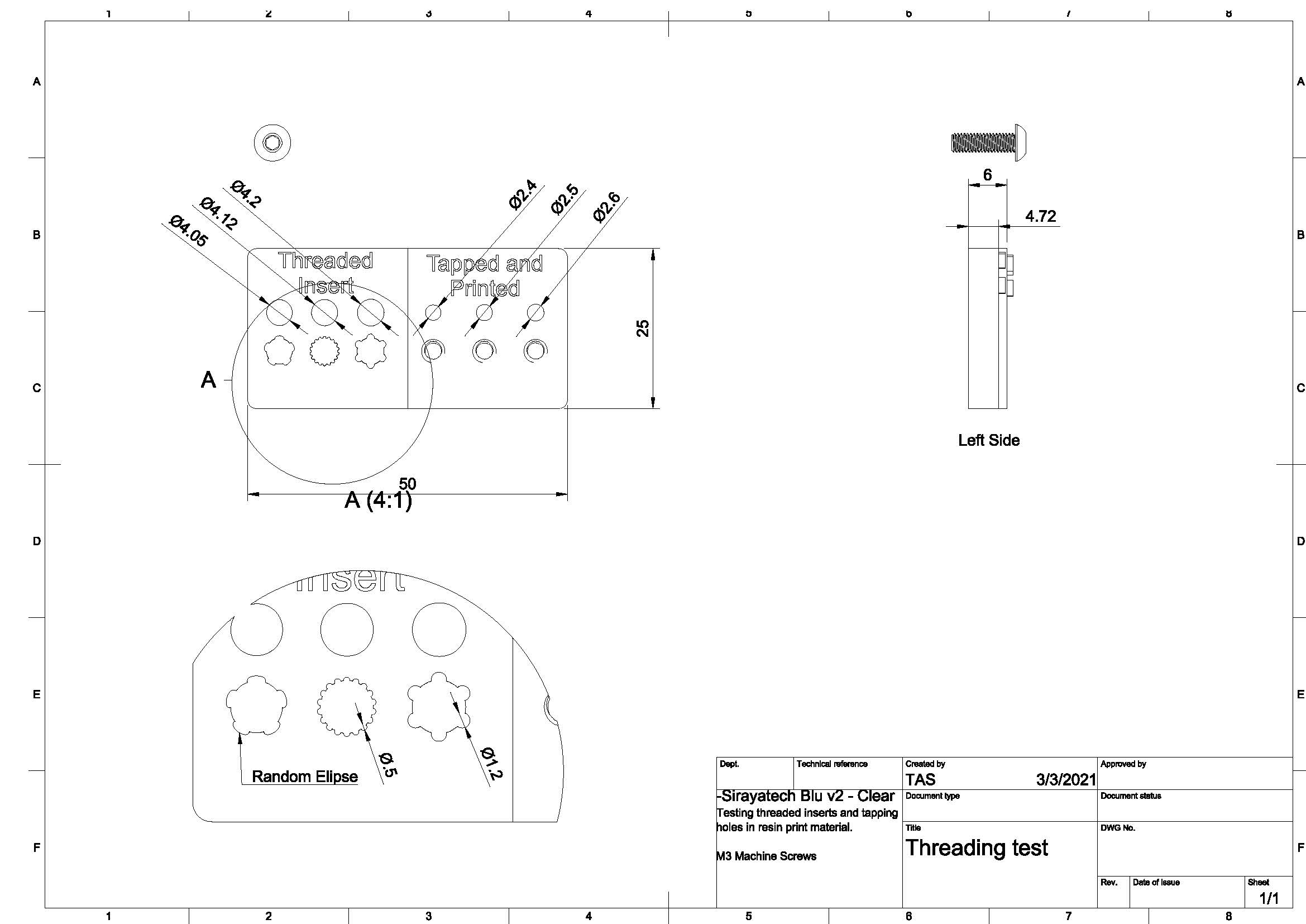 Resin Material Threaded Fastener Test Block by PrussianTomasUSA ...