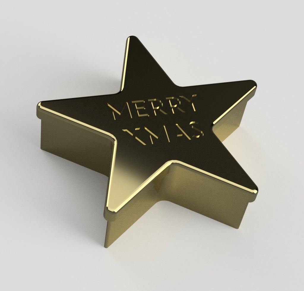 Star box (with blank or Christmas top) by imakina | Download free STL ...