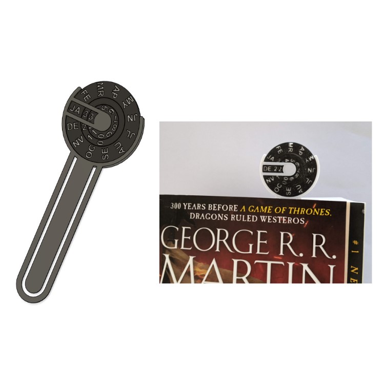 Due Date Reminder Date Wheel Bookmark by Lothar Creative Design ...