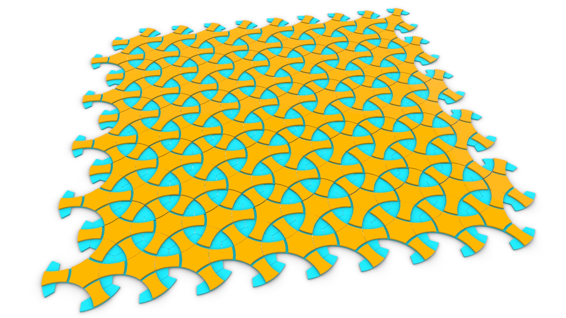 Interlocking Multicolor Tessellating Tiles by Ander | Download free STL ...