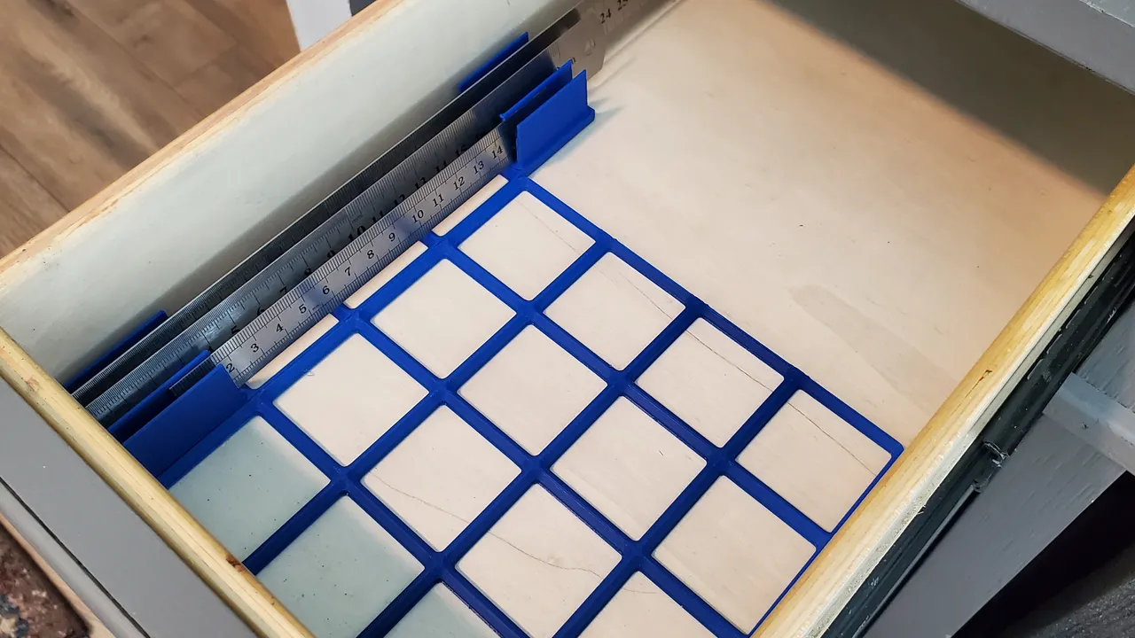 Gridfinity 35x42mm Ruler Holder Organizer by Tripod Tech | Download ...