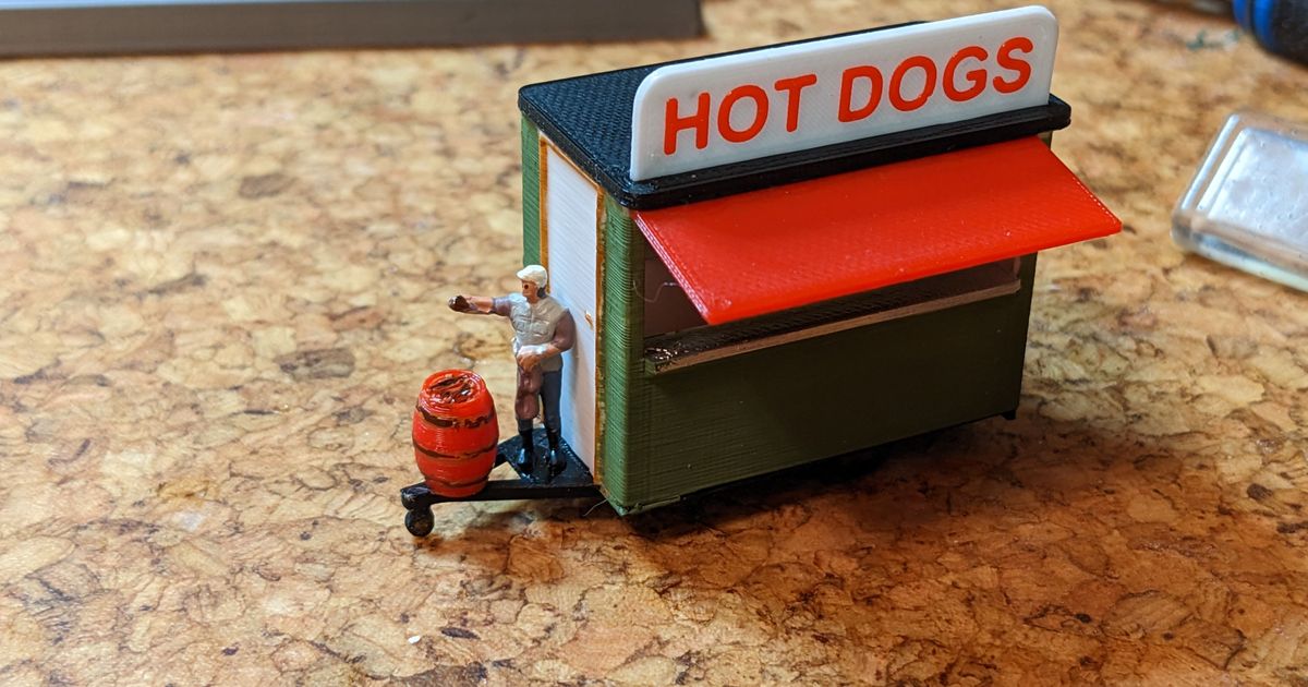 Hot Dog Food Cart 1:87 HO Scale von TimW | Kostenloses STL-Modell ...