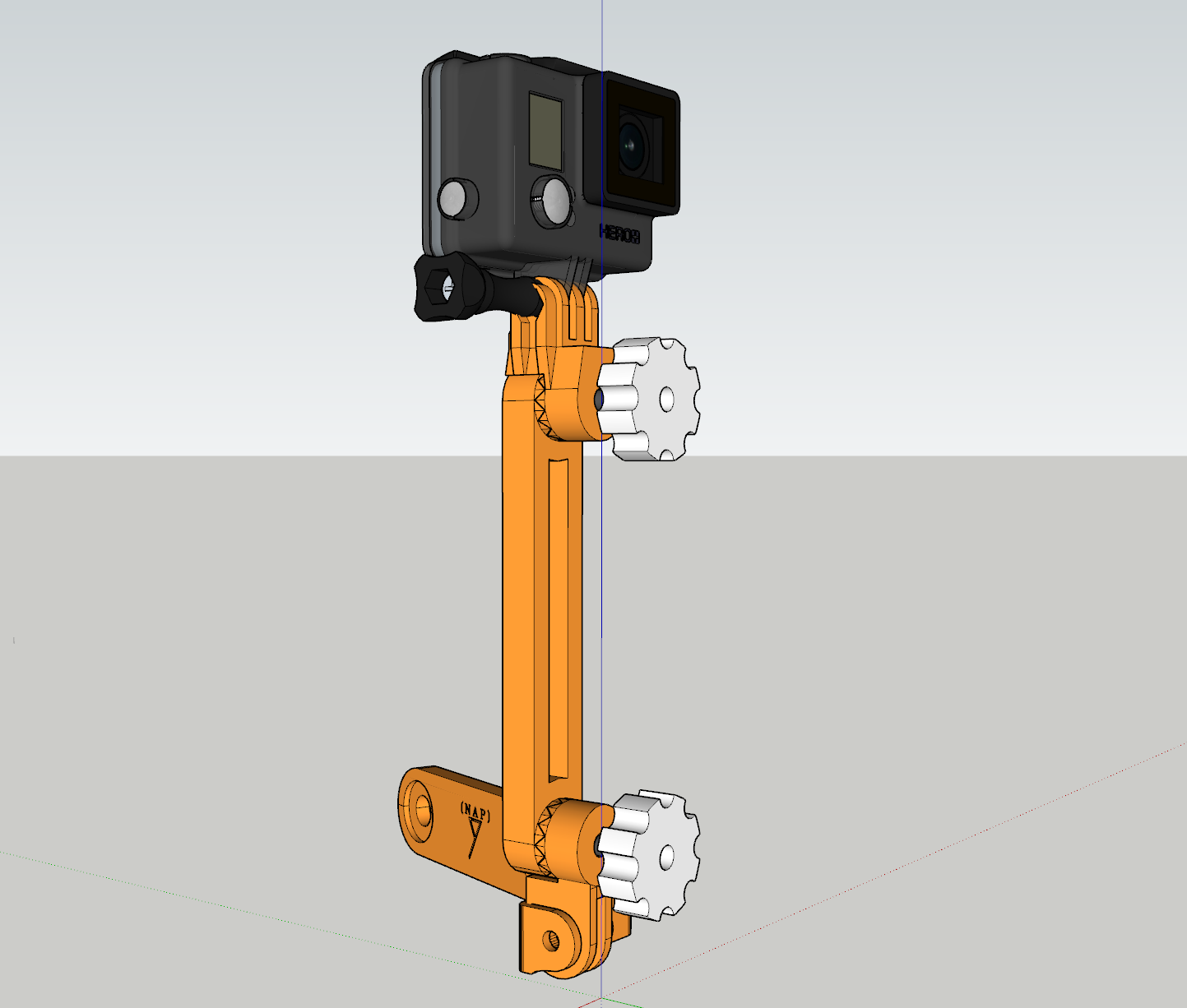 GoPro Adjustable Arm by NAP | Download free STL model | Printables.com
