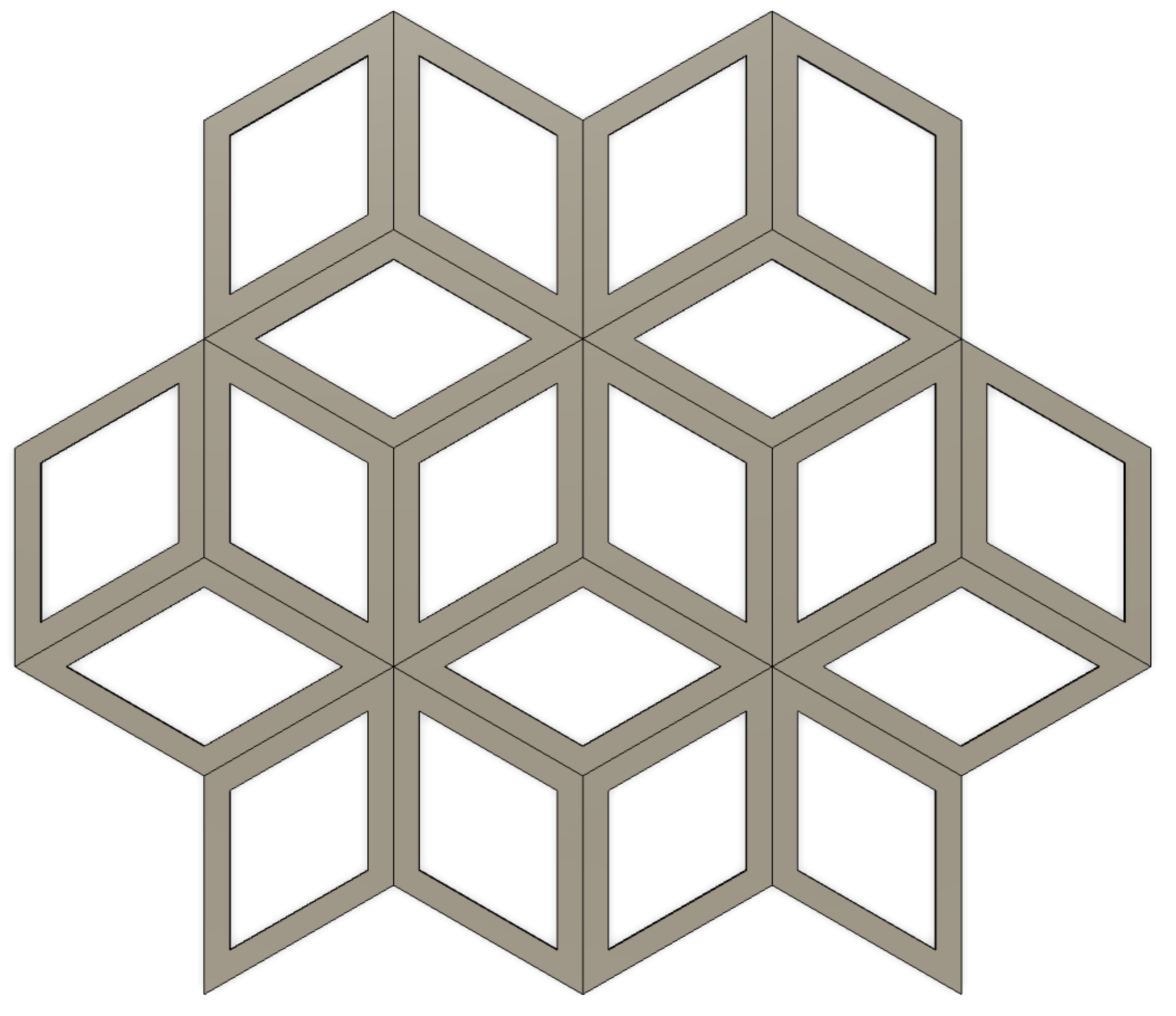 Rhombus Tessellation Cube? Flower? Mask? by Alex | Download free STL ...