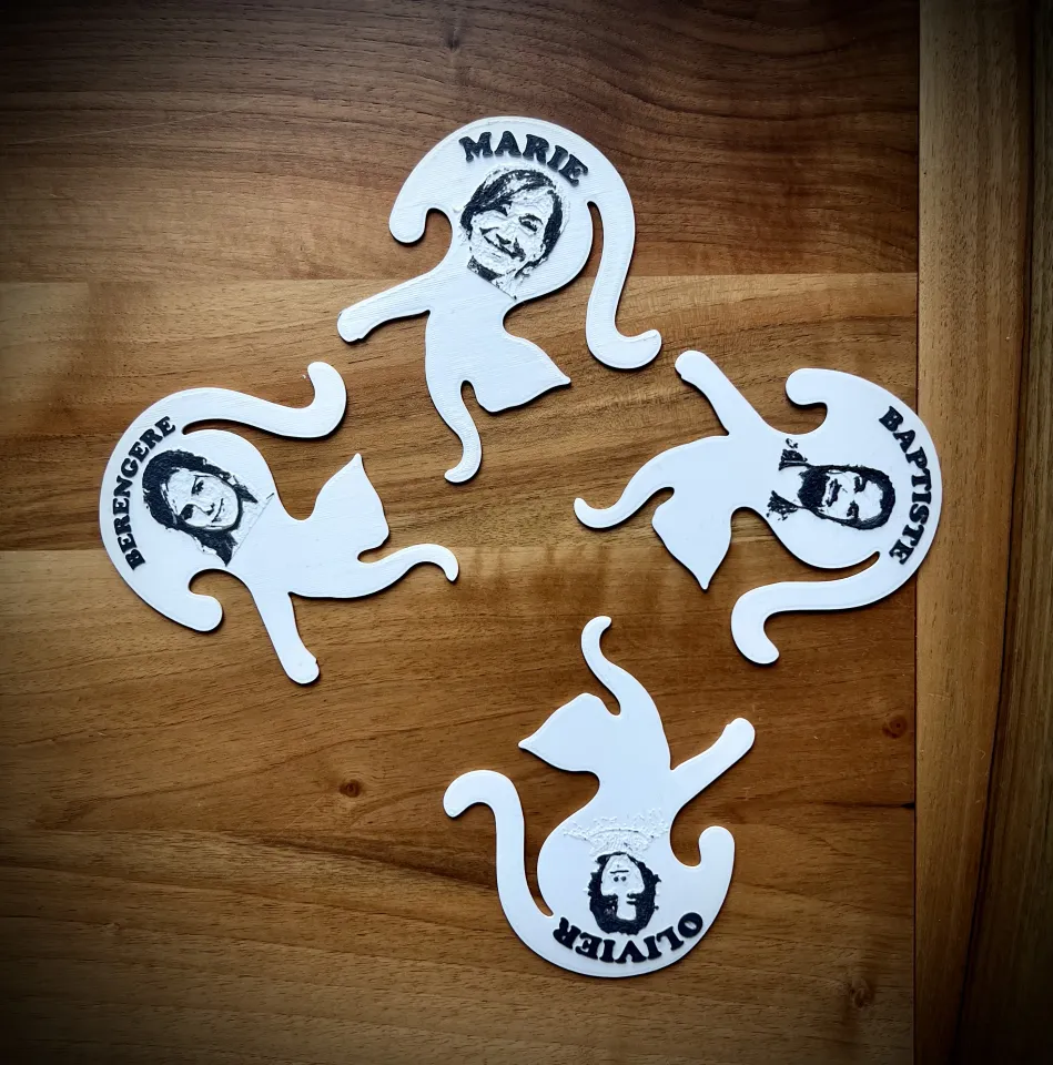 Tesselation Cats - coaster & Trivet by Pierre | Download free STL model ...