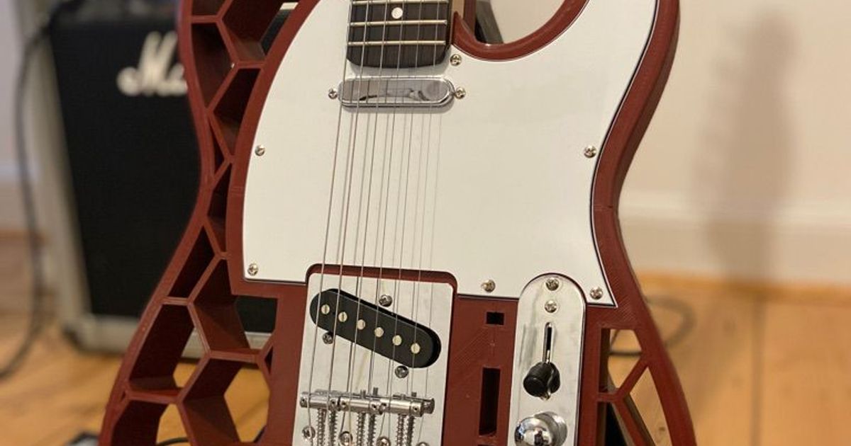 Honeycaster (3d printed Telecaster guitar) by Lokus | Download free STL ...
