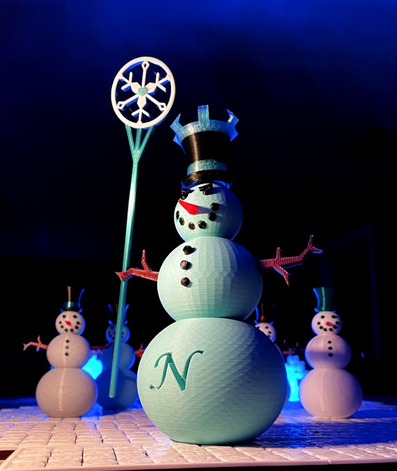Giant Blue Snowman of the North by blueMage | Download free STL model ...
