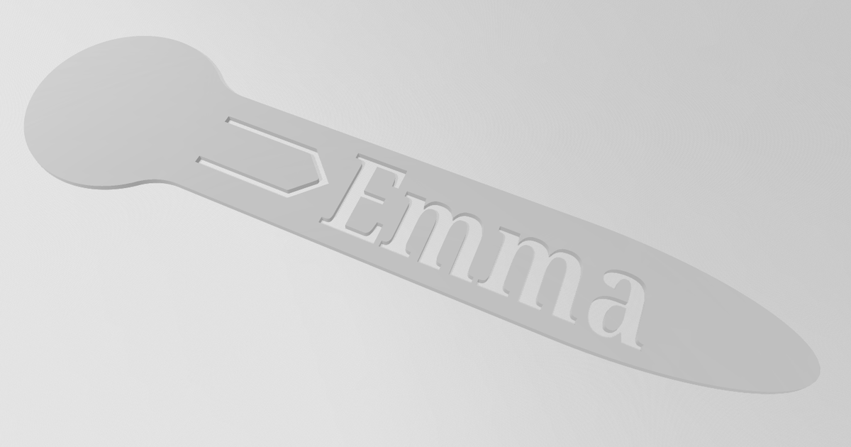 Emma Bookmark. by Fab Lab León | Download free STL model | Printables.com