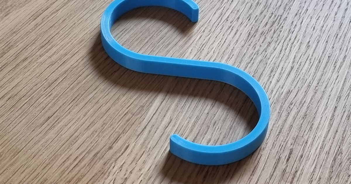 Simple S Hook by daborni | Download free STL model | Printables.com