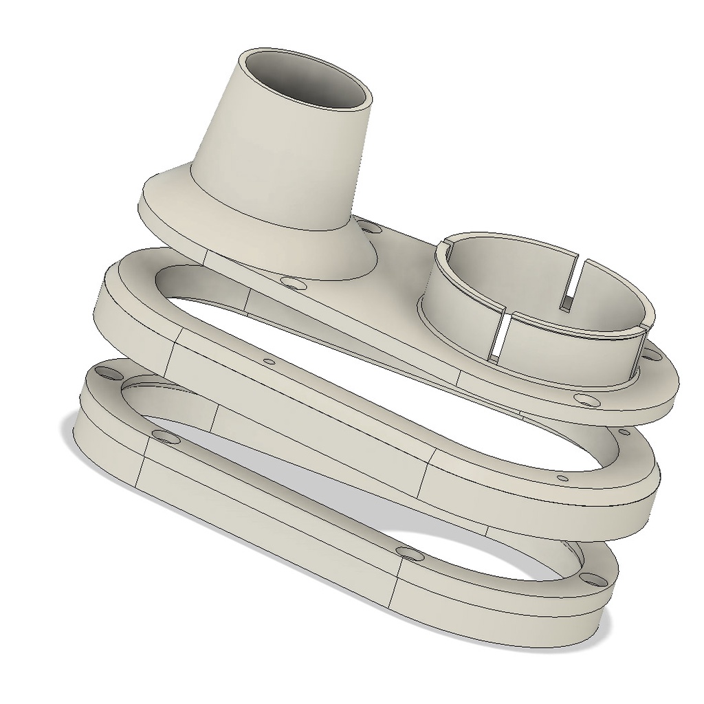 Dustshoe (suction) for 80mm HF-Spindle (CNC) - NEW: V2.2! by m3_manti ...