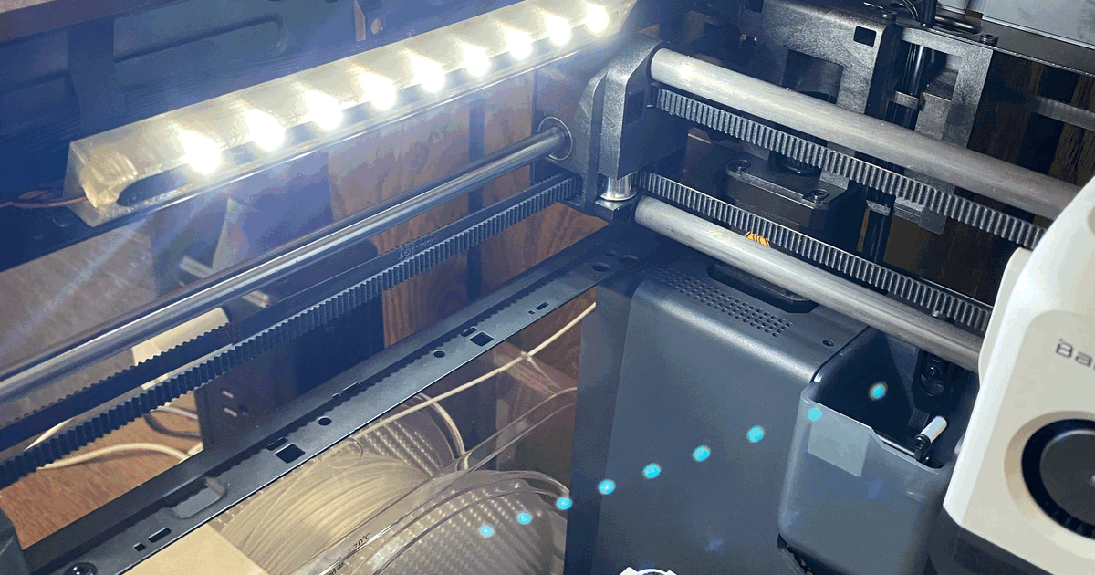 Bambu Labs P1P Modified LED light bar mount by WagZ | Download free STL ...