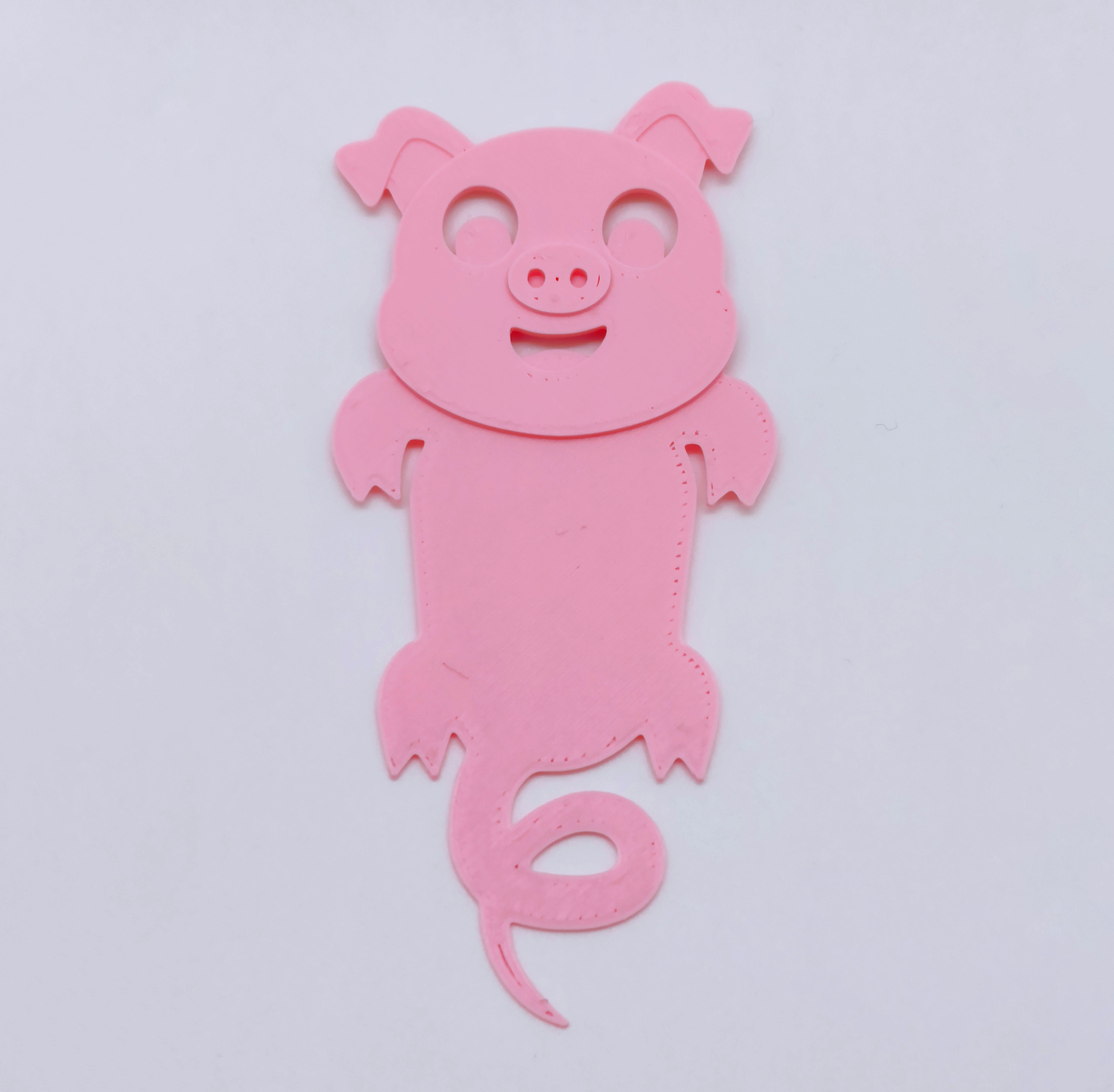 Cute Pig Bookmark by fixumdude | Download free STL model | Printables.com