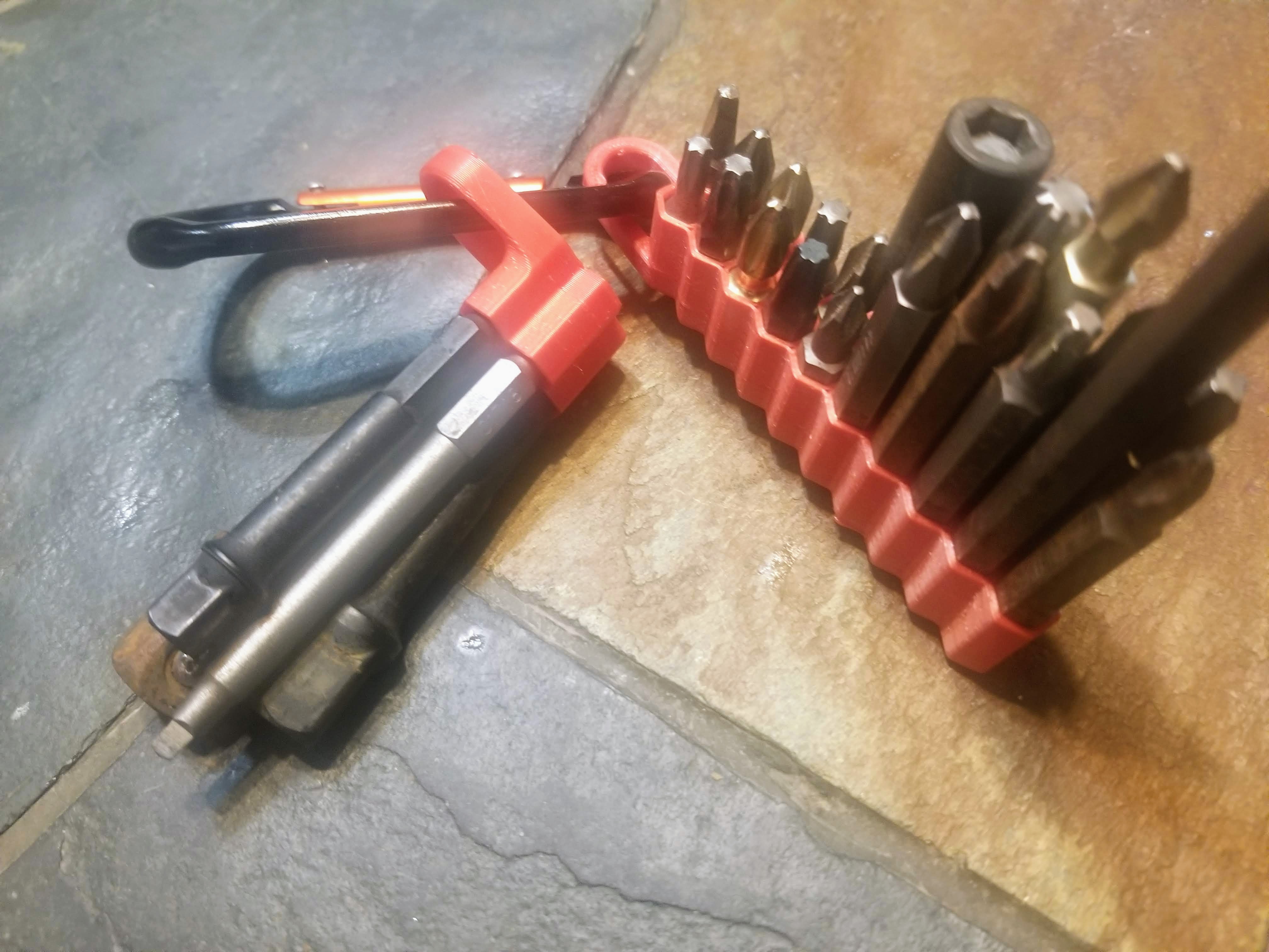 Hex Bit Holders - Carabiner Lanyard or Magnetic Mount - Parametric by jack_hmr | Download free ...