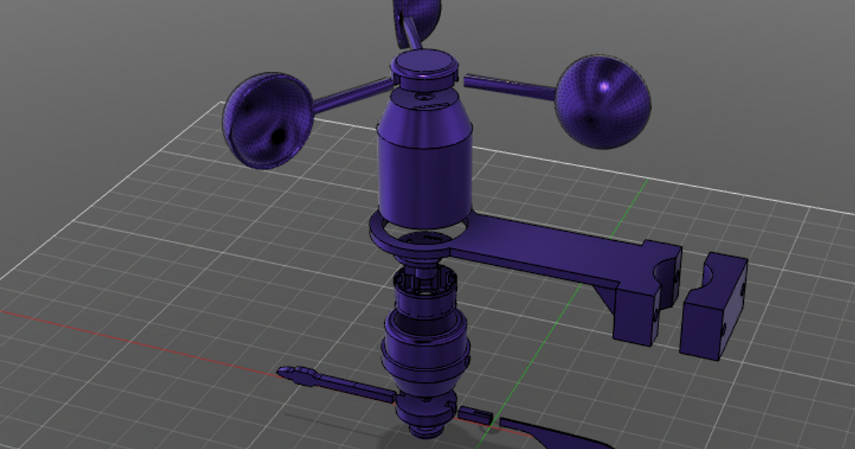 Meteo station parts (wind speed and direction sensor) by SQ9MDD ...