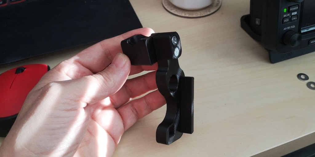 IC-705 MFJ-1699T antenna mount kit by SQ9MDD | Download free STL model ...